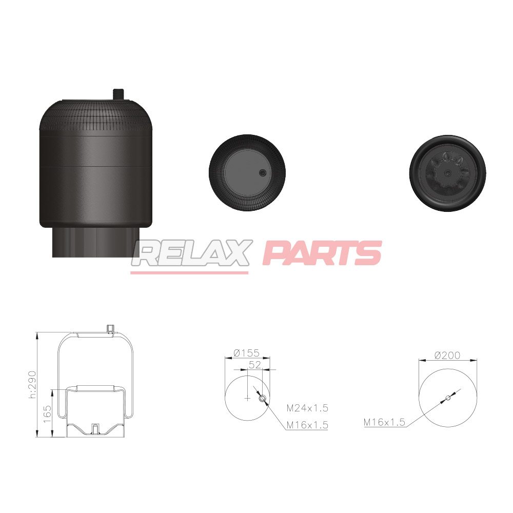 102320 – 4390-K01 AIR SPRING 9423204921 MERCEDES - 9423204921 MERCEDES