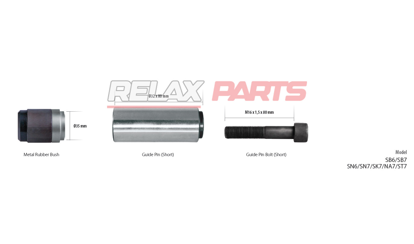 60064 – CALIPER RUBBER BUSH & GUIDE REPAIR KIT KNORR CALIPER