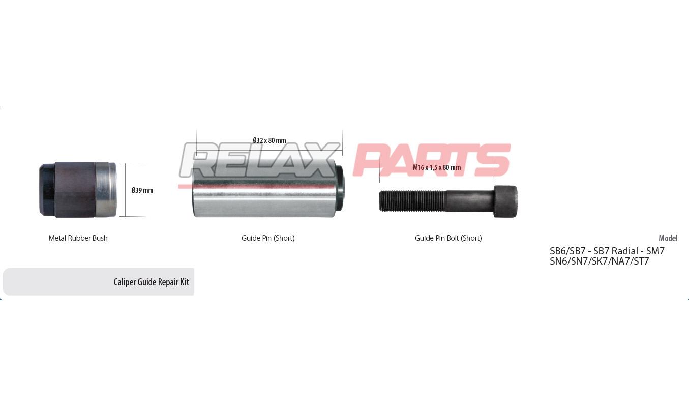 60148 – CALIPER GUIDE REPAIR KIT KNORR CALIPER