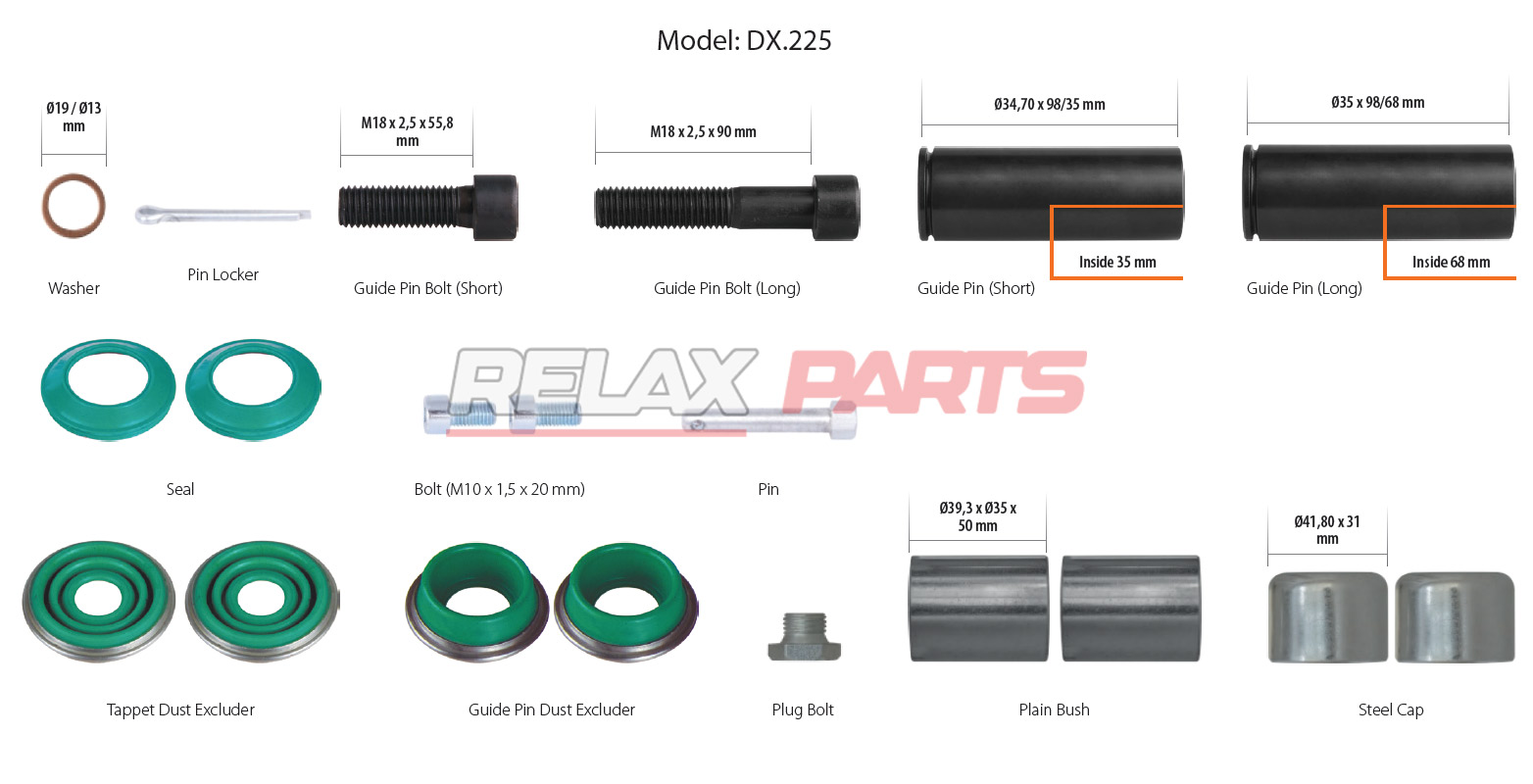 60503 – CALIPER OVERHAUL REPAIR KIT 193101 MERITOR