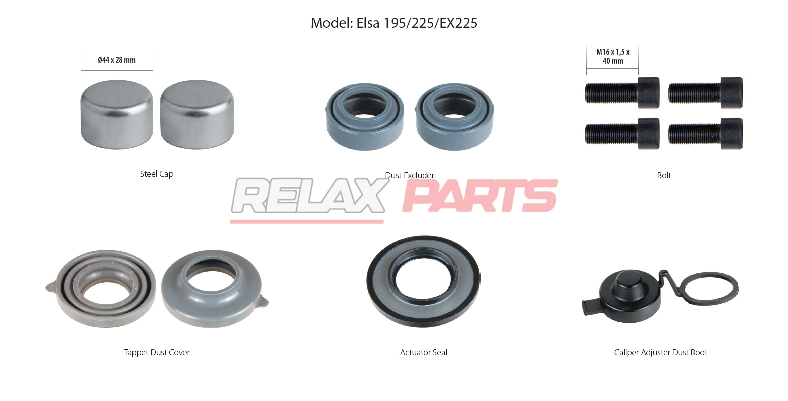 60594 – CALIPER SEALS & BOLTS REPAIR KIT MERITOR CALIPER