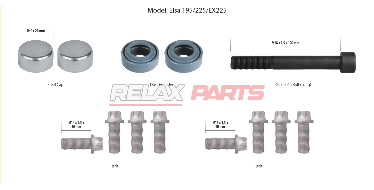 60595 – CALIPER BOLTS REPAIR KIT 5001866400 MERITOR