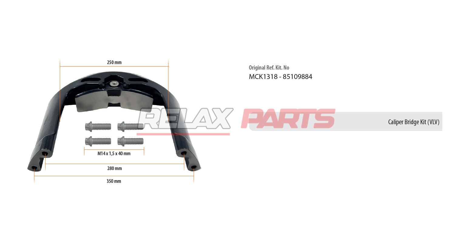 60650 – CALIPER BRIDGE KIT MERITOR CALIPER MCK1318 - MCK1318