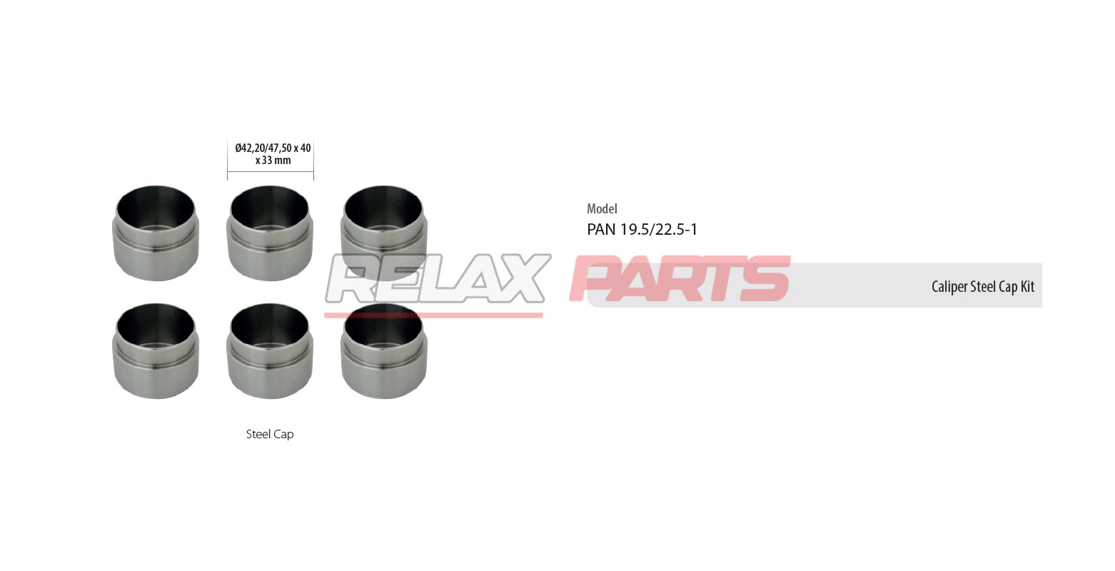 60800 – CALIPER STEEL CAP KIT WABCO CALIPER - WABCO CALIPER