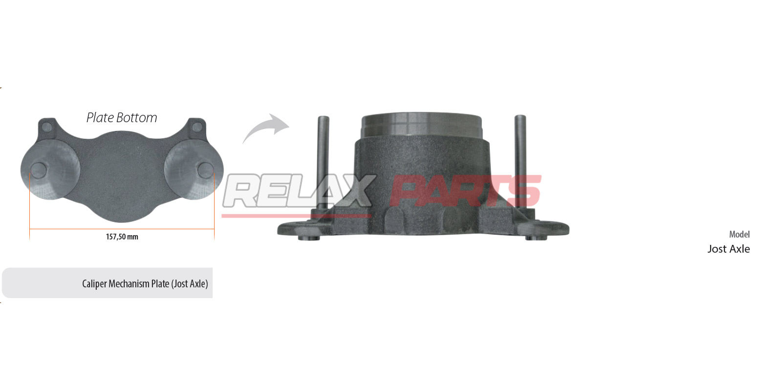 61050 – CALIPER MECHANISM PLATE HALDEX CALIPER - HALDEX
