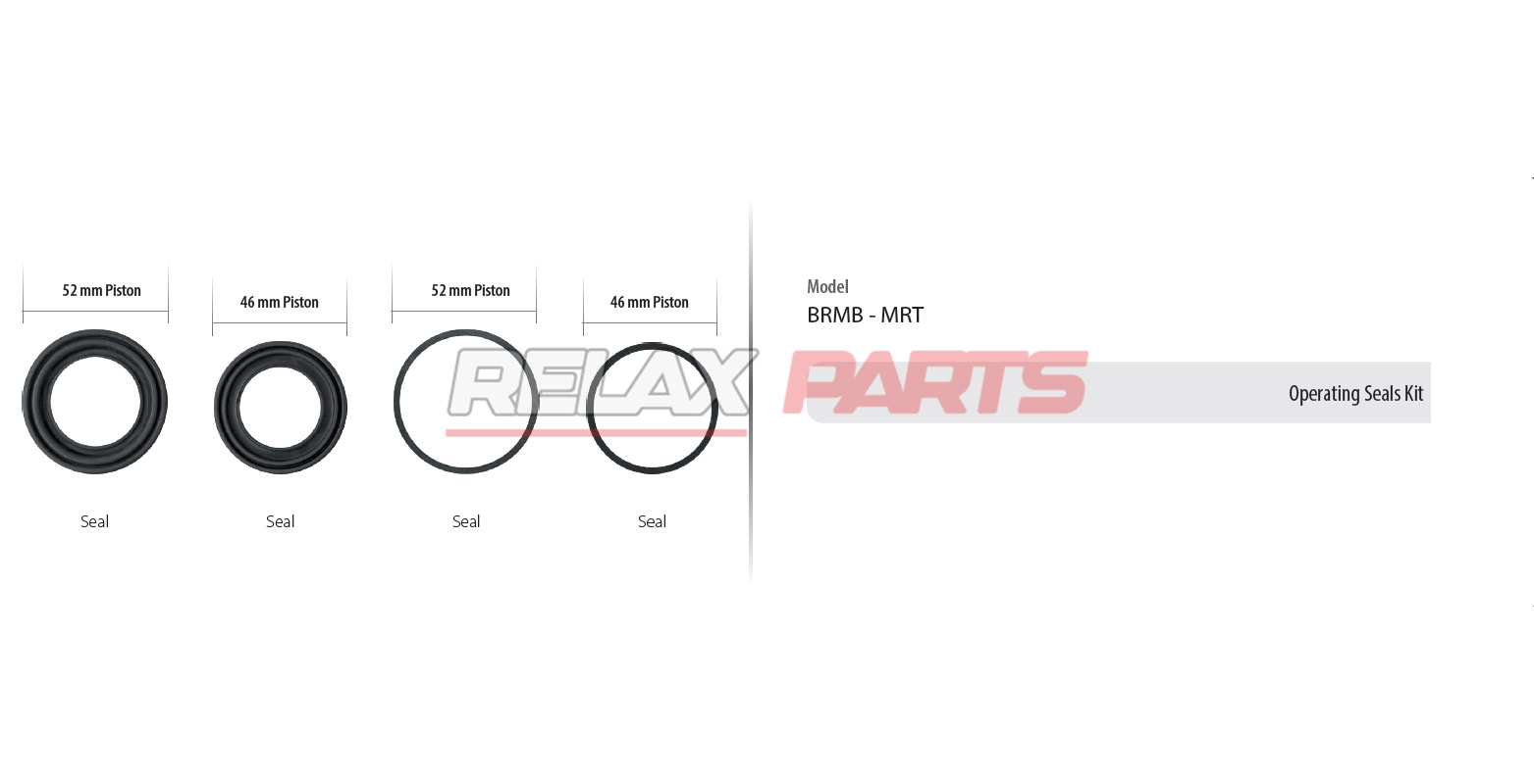 61121 – OPERATING SEALS KIT HYDRAULIC CALIPER - HYDRAULIC CALIPER